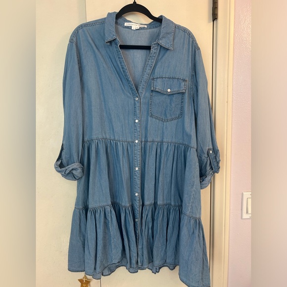 Veronica Beard | Dresses | Veronica Beard Denim Snap Front Dress | Poshmark